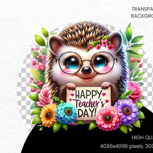 Teacher's Day Clipart Set, Classroom Cute Animals, Teacher Digital ...