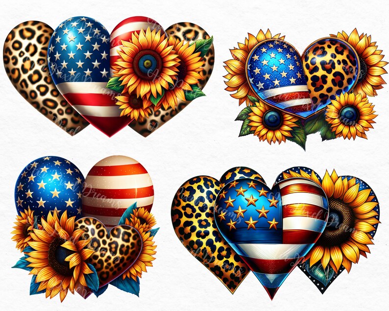 American Heart Flag Cliparts, Americanflag Downloadable, Americanflag ...
