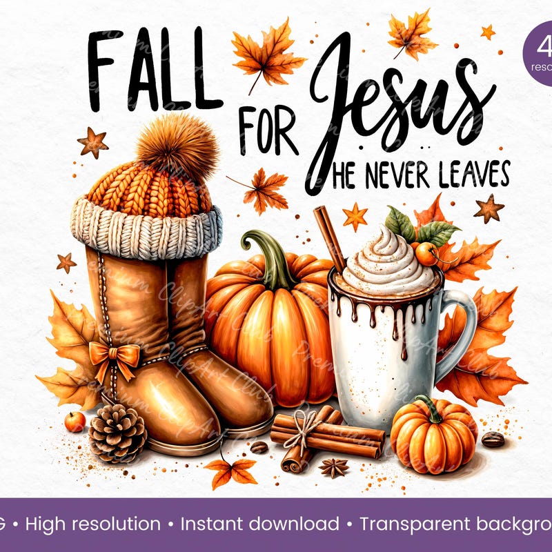 Autumn Christian Clipart - Etsy