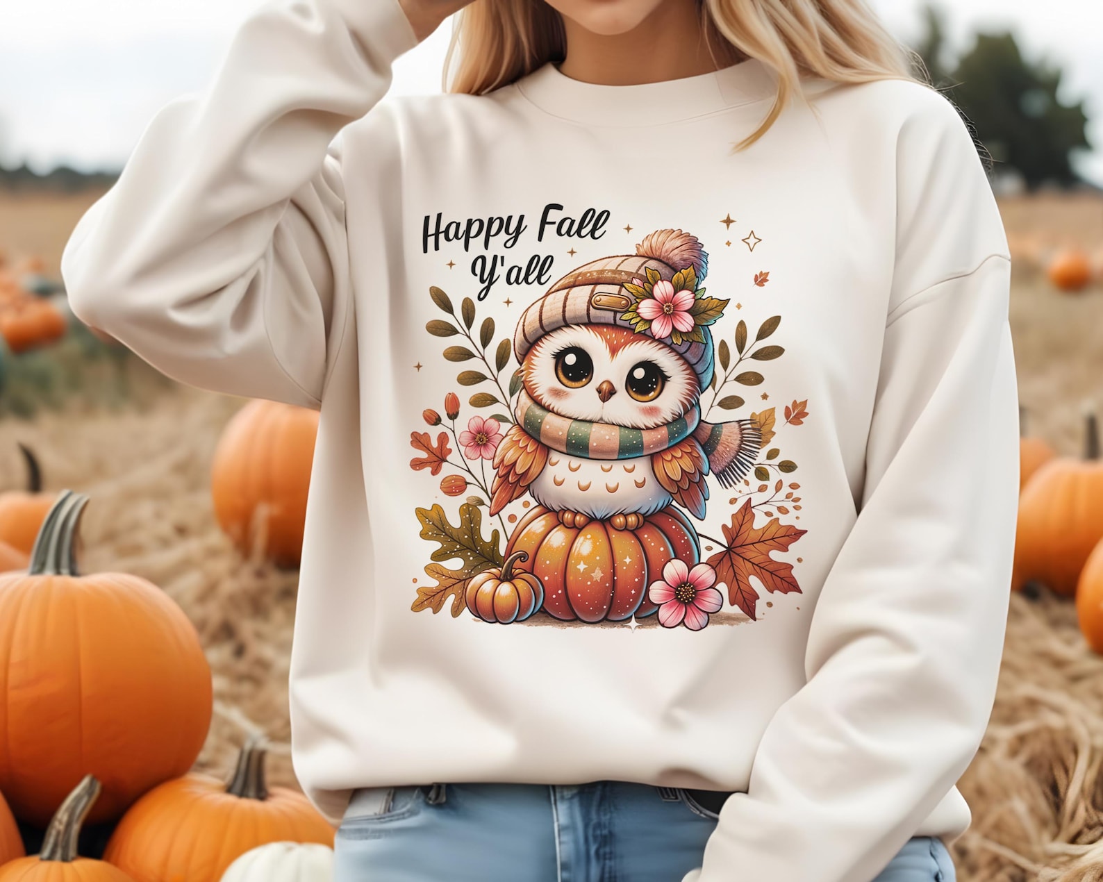Happy Fall Y'all Cute Owl PNG Watercolor Owl Clipart Autumn Bird Fall ...