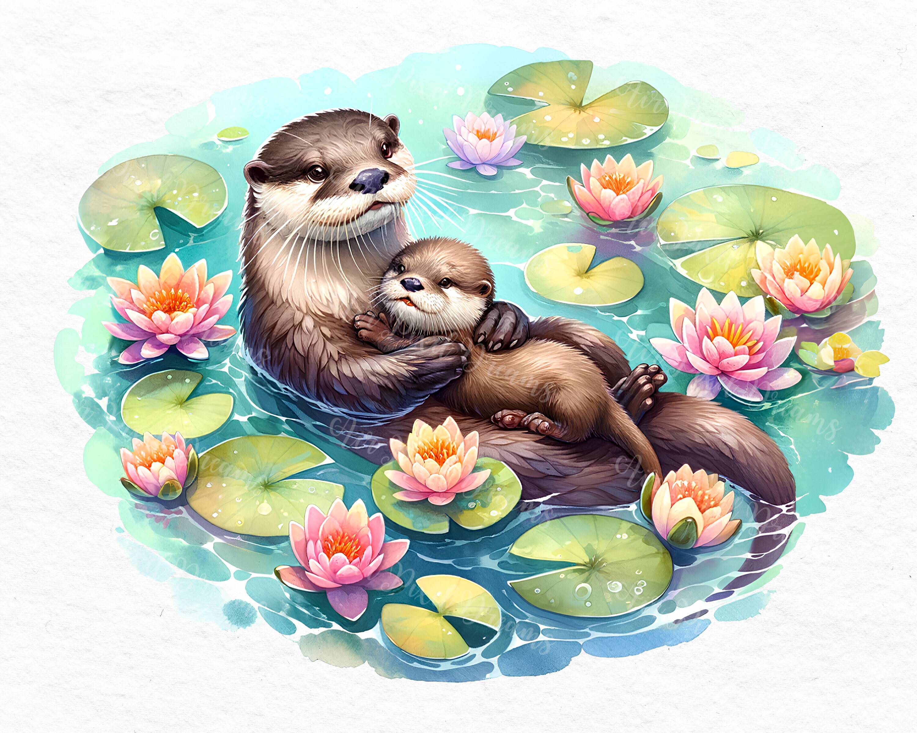 Cute Otter Clipart Collection, Nursery Otter, Otter Baby Shower, Water ...