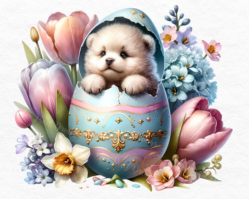 Easter Egg Animals Clipart Set, 20 Png, Easter Bundle, Western Easter ...