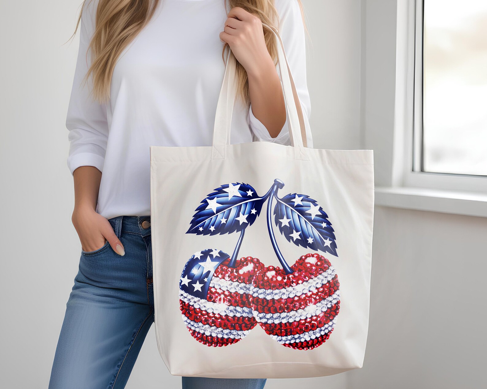 American Patriotic Cherry Clipart PNG, Fourth of July Png, Patriotic ...