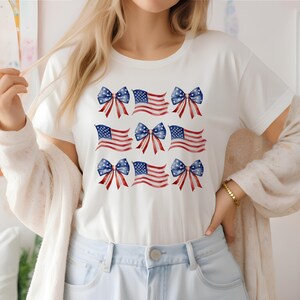 Coquette American Flag PNG, USA Flag Bows, Coquette Patriotic Bows ...
