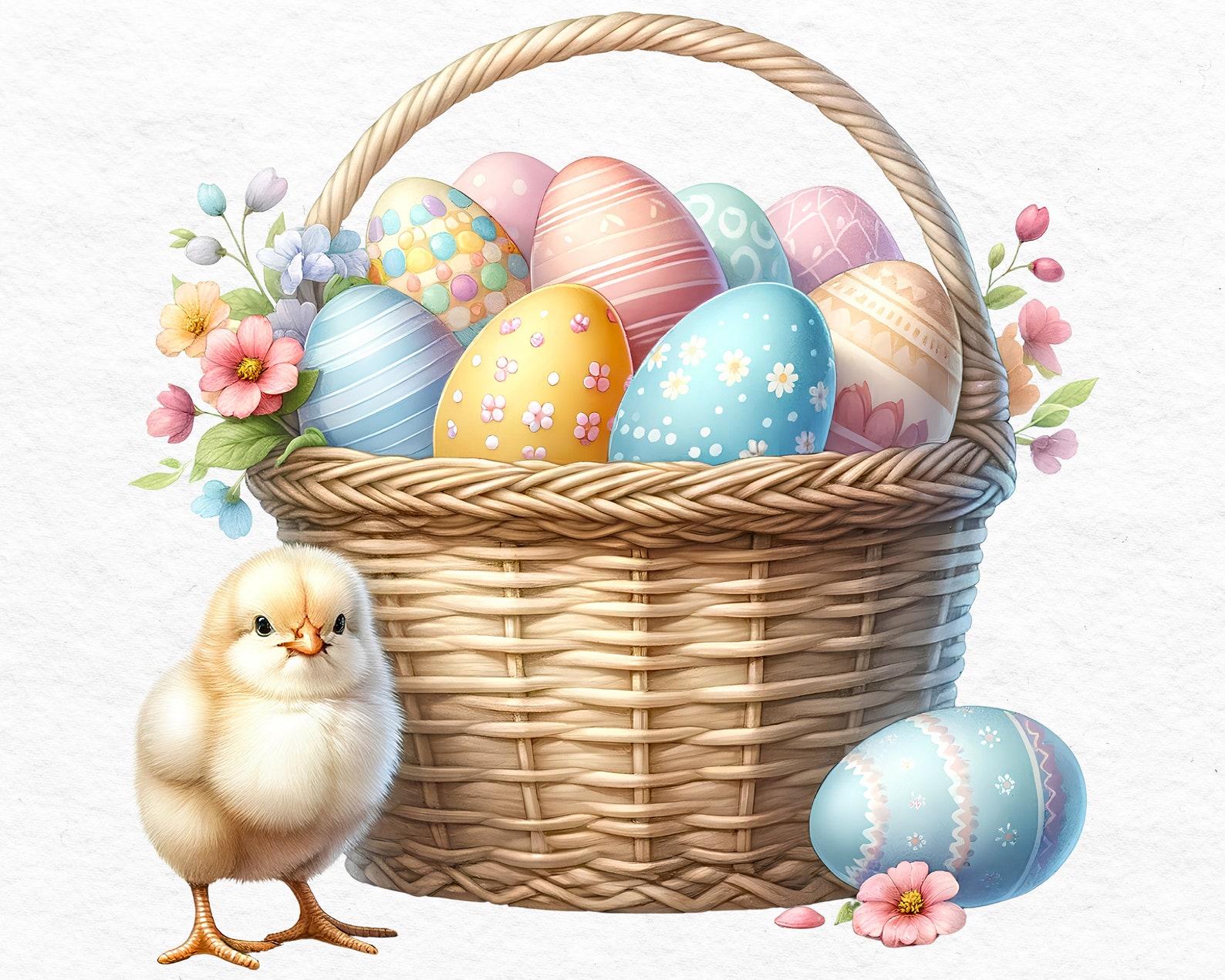 Easter Cute Chicks Clipart Bundle, 15 Png, Cute Chicken Clipart, Cute ...