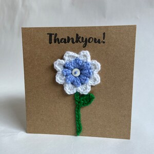Greetings Cards With Crochet Flower - Etsy UK