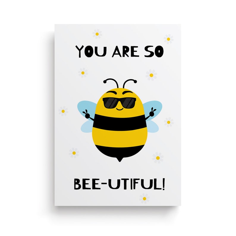 Bee You Are Bee-utiful Card, Bee Card, Cute Bee Cards, Greeting Cards ...