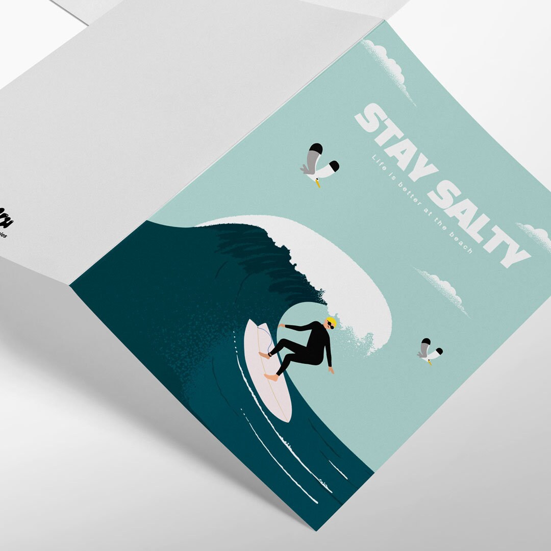 Surfer Boy Card, Happy Birthday, Greetings Card, Surfing, Surfboard ...