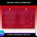 Red Rose Church Conference Program Template: Editable Canva Bi-fold ...