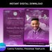 Maroon Canva Funeral Program Template – Elegant Bi-fold Brochure (11x8 ...