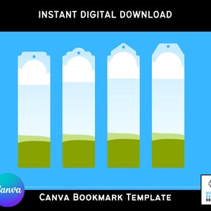 Canva Editable Bookmark Template, DIY Custom Bookmarks, Personalized ...