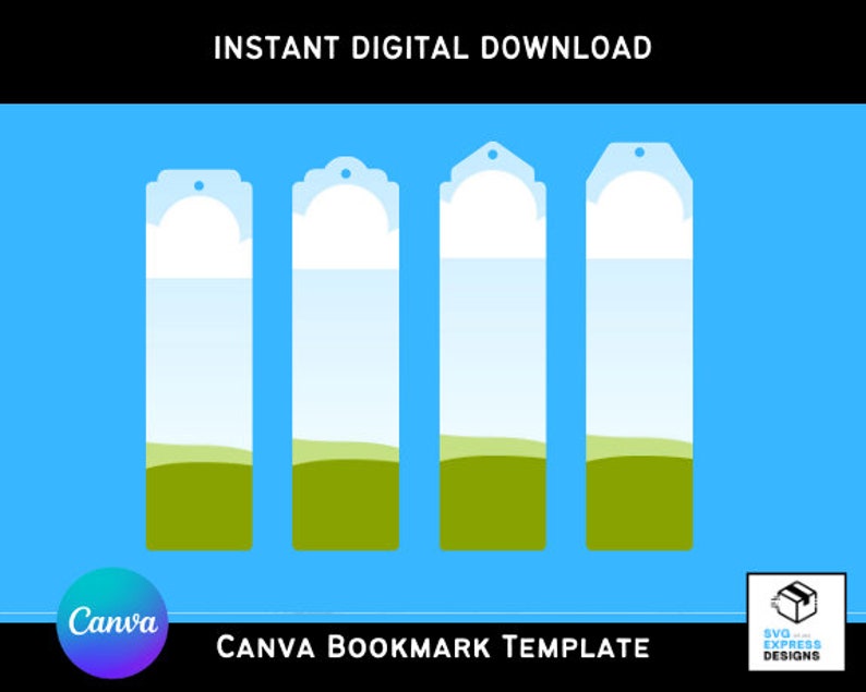 Canva Editable Bookmark Template, DIY Custom Bookmarks, Personalized ...