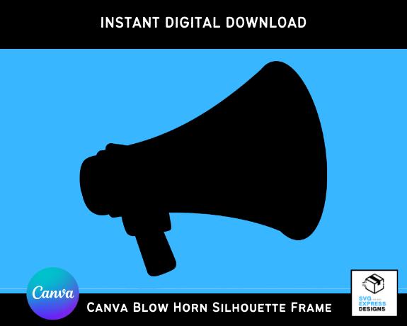 Canva Blow Horn Template, Editable Design, Custom Canva Frame, DIY ...
