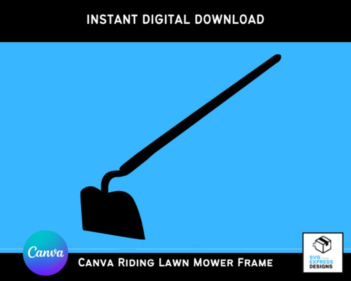 Canva Garden Hoe Silhouette Frame Template – Editable Design (instant ...