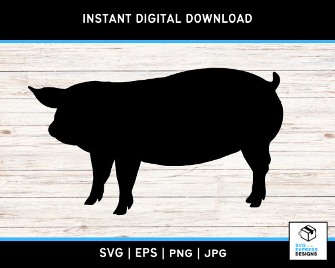 Silueta de cerdo SVG, lindas imágenes prediseñadas de animales de ...