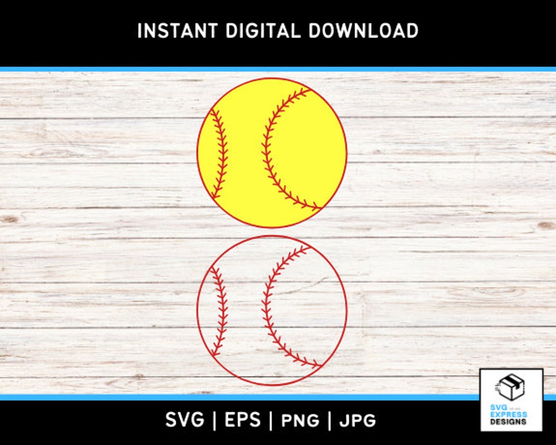 Softball SVG Files, Softball Stitches Cut File, Sports Mom SVG ...