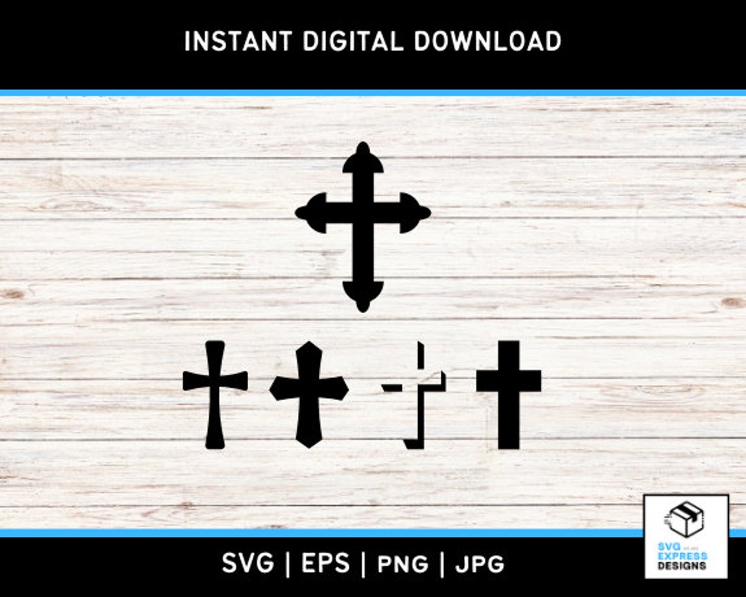Christian Cross SVG, Religious Cross Clipart, Faith Symbol Vector ...
