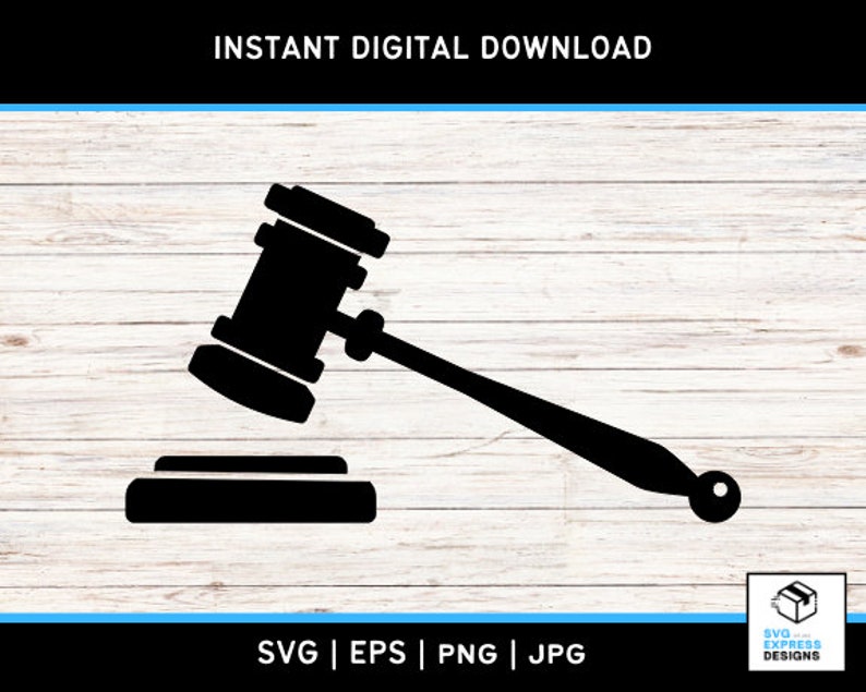 Gavel Hammer SVG, Law and Order Clipart, Judge's Gavel Design, Cricut ...