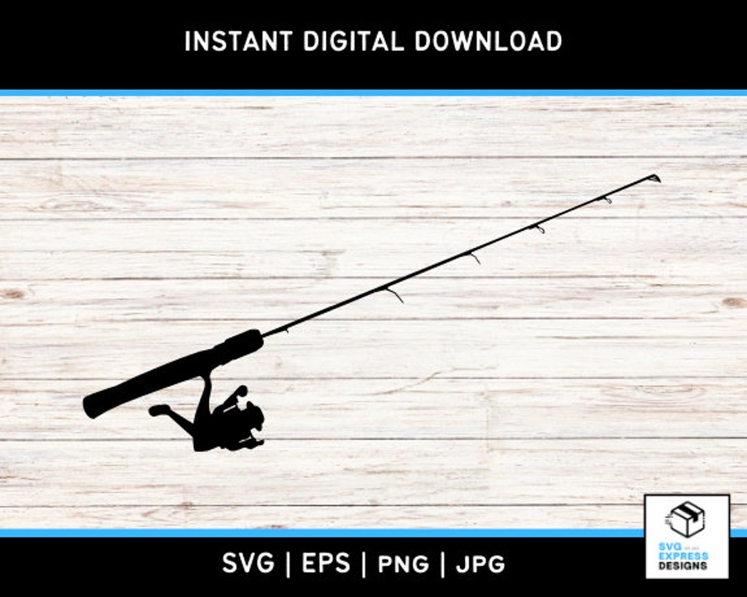 Fishing Rod SVG, Fisherman Clipart, Angler Silhouette, Outdoor Sports ...