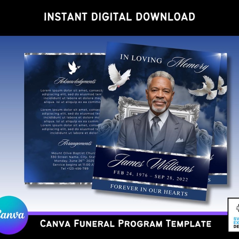 Red Sky Funeral Program - Etsy