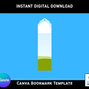 Canva Editable Bookmark Template, DIY Custom Bookmarks, Personalized ...