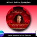Editable Red Roses Memorial Button Template | Canva RIP Keepsake | 3x3 ...