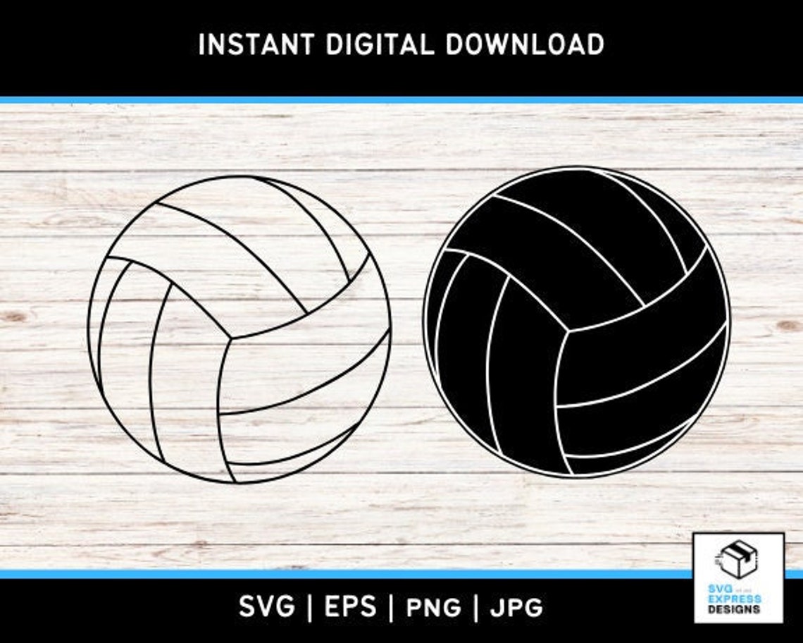 Volleyball Outline Svg, Volleyball Outline Cricut Cut File, Volleyball ...
