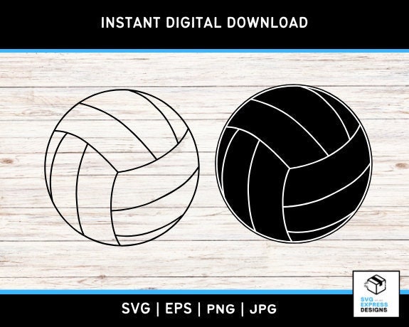 Volleyball Outline Svg, Volleyball Outline Cricut Cut File, Volleyball ...