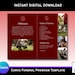 Maroon Canva Funeral Program Template – Elegant Bi-fold Brochure (11x8 ...