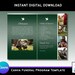 Dark Green and Silver Canva Funeral Program Template – Elegant Bi-fold ...
