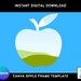 Canva Apple Frame Template, Editable Fruit Design, Custom Canva Photo ...