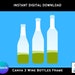 Canva Wine Bottles Frame Template, Editable Wine Bottle Template, Canva ...
