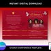 Red Rose Church Conference Program Template: Editable Canva Bi-fold ...