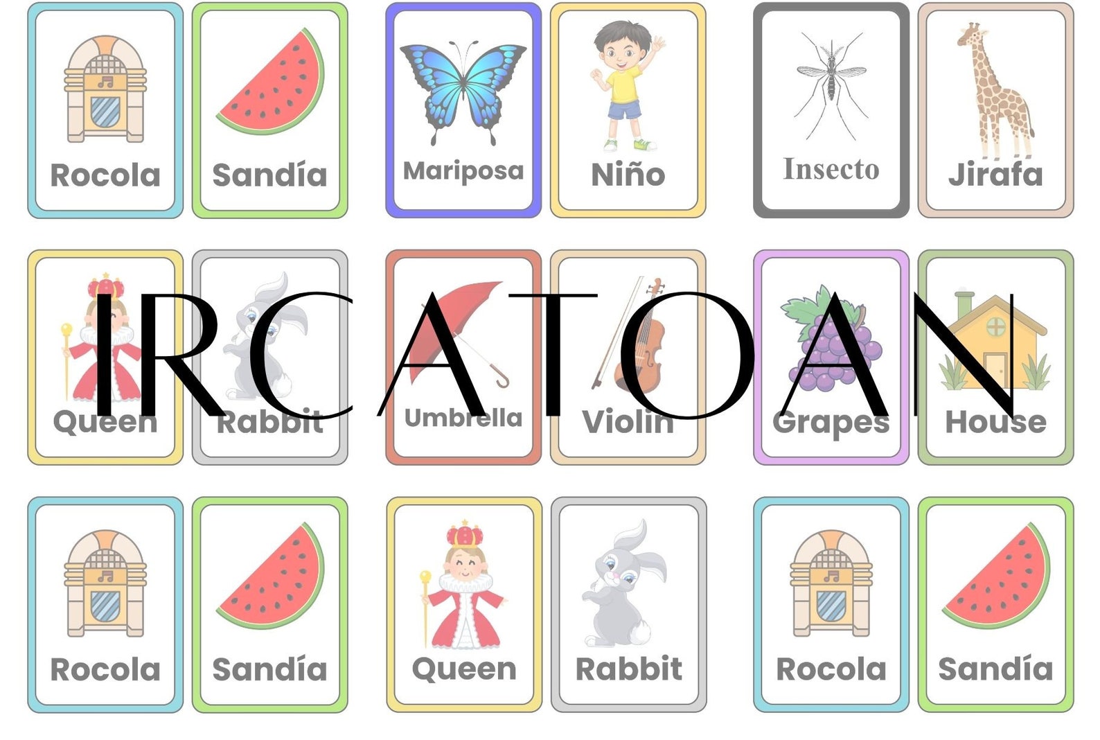 Tarjetas Didácticas Del Alfabeto, Bilingüe Inglés - Español ...