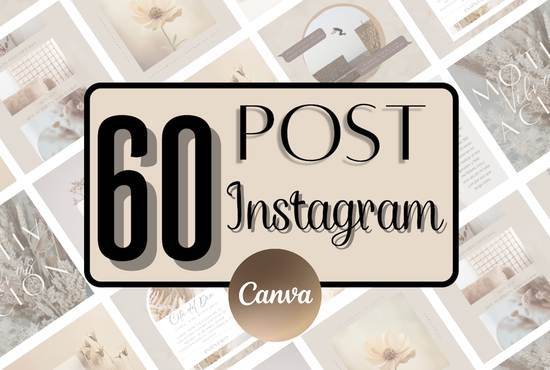 60 Plantillas De Post De Instagram CON Foto Y Sin Foto, Colores Beige ...
