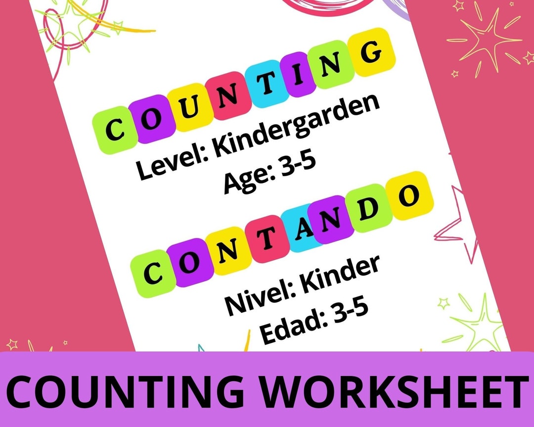 CONTANDO Hojas De Trabajo De Kindergarden, Plantillas Editables En ...