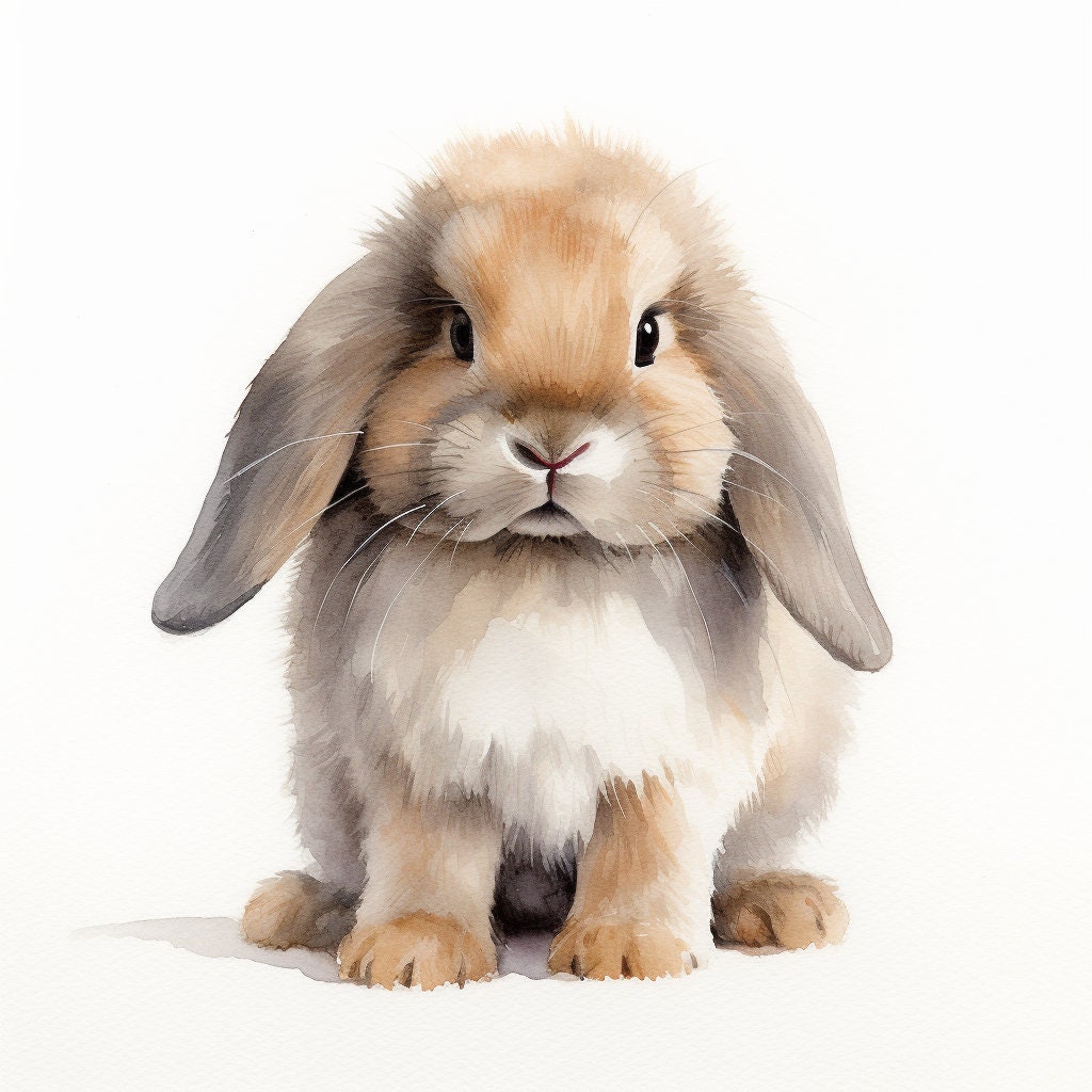 Mini Lop Bunny Portrait - Etsy