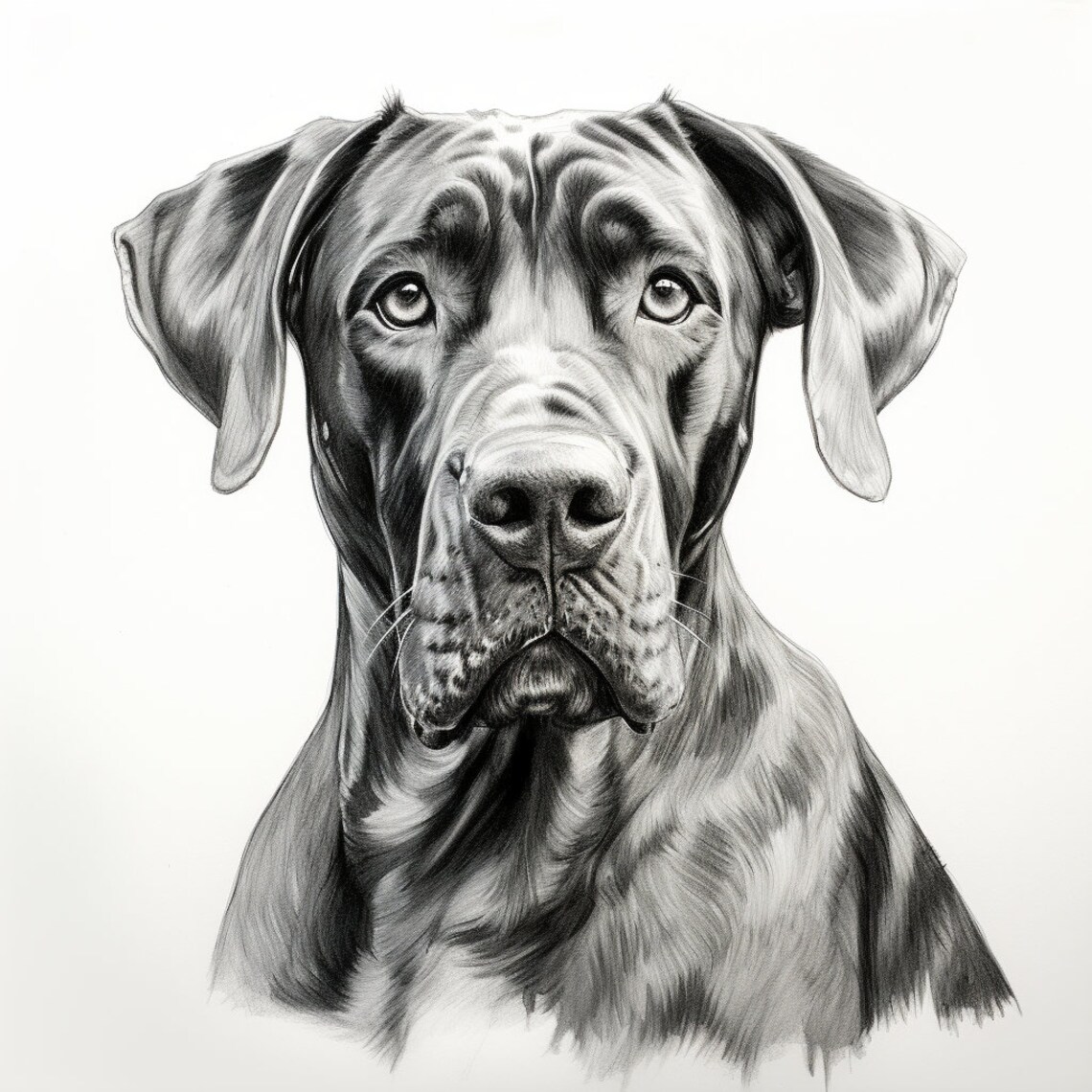 Great Dane Portrait - Etsy