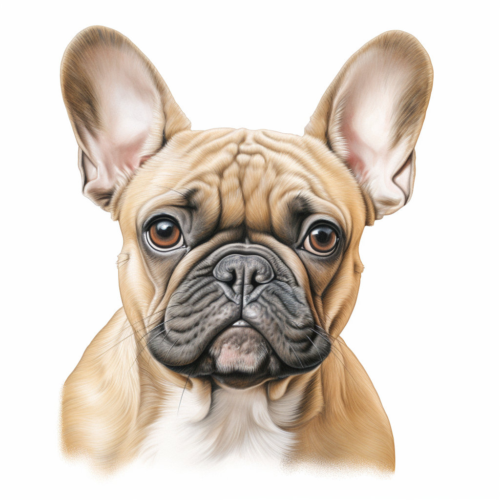 Beige French Bulldog Portrait - Etsy