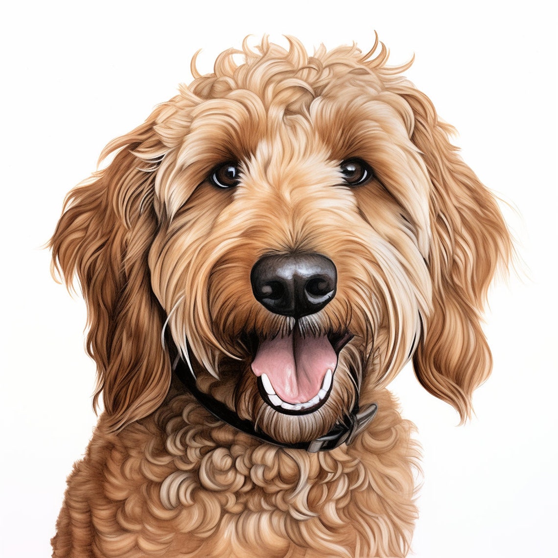 Golden Doodle Portrait - Etsy