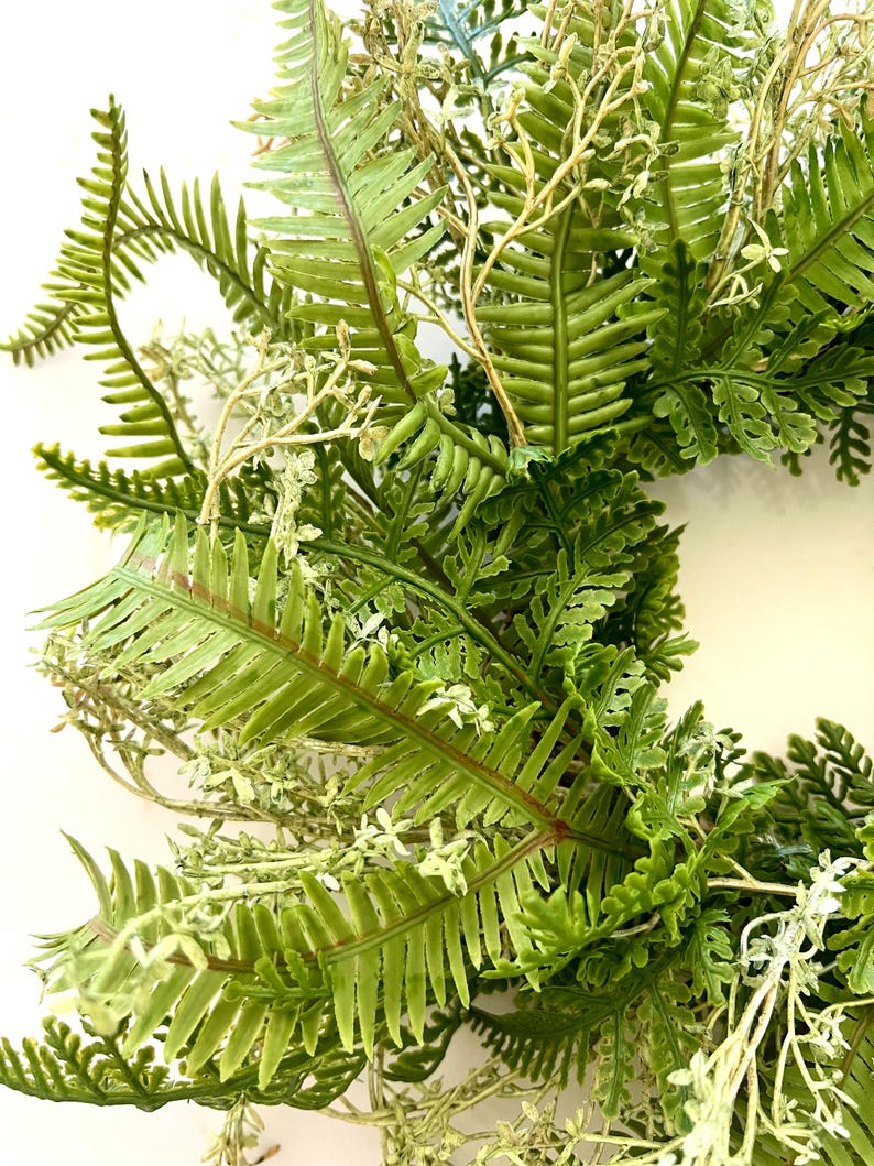 Fern Candle Ring Wreath, French Cottage Table Centerpiece, Coffee Table ...