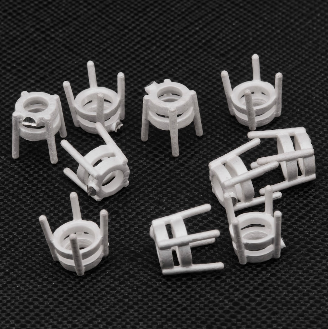 6mm Round Claw/prong Setting - 100% Recycled Sterling Silver - Collet ...