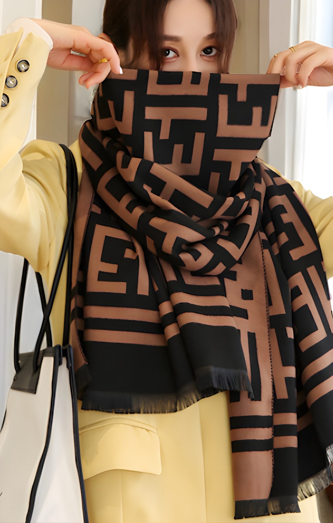 Cozy Letter Thermal Scarf Double Sided Extra Thick for Winter - Etsy