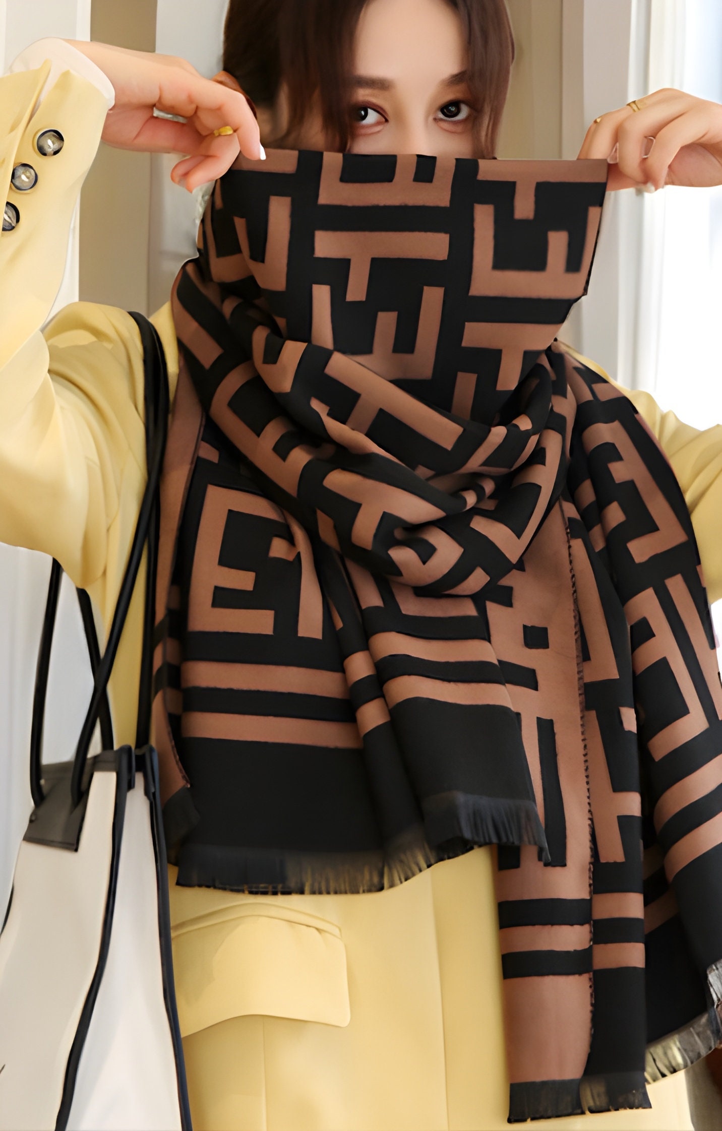 Cozy Letter Thermal Scarf Double Sided Extra Thick for Winter - Etsy