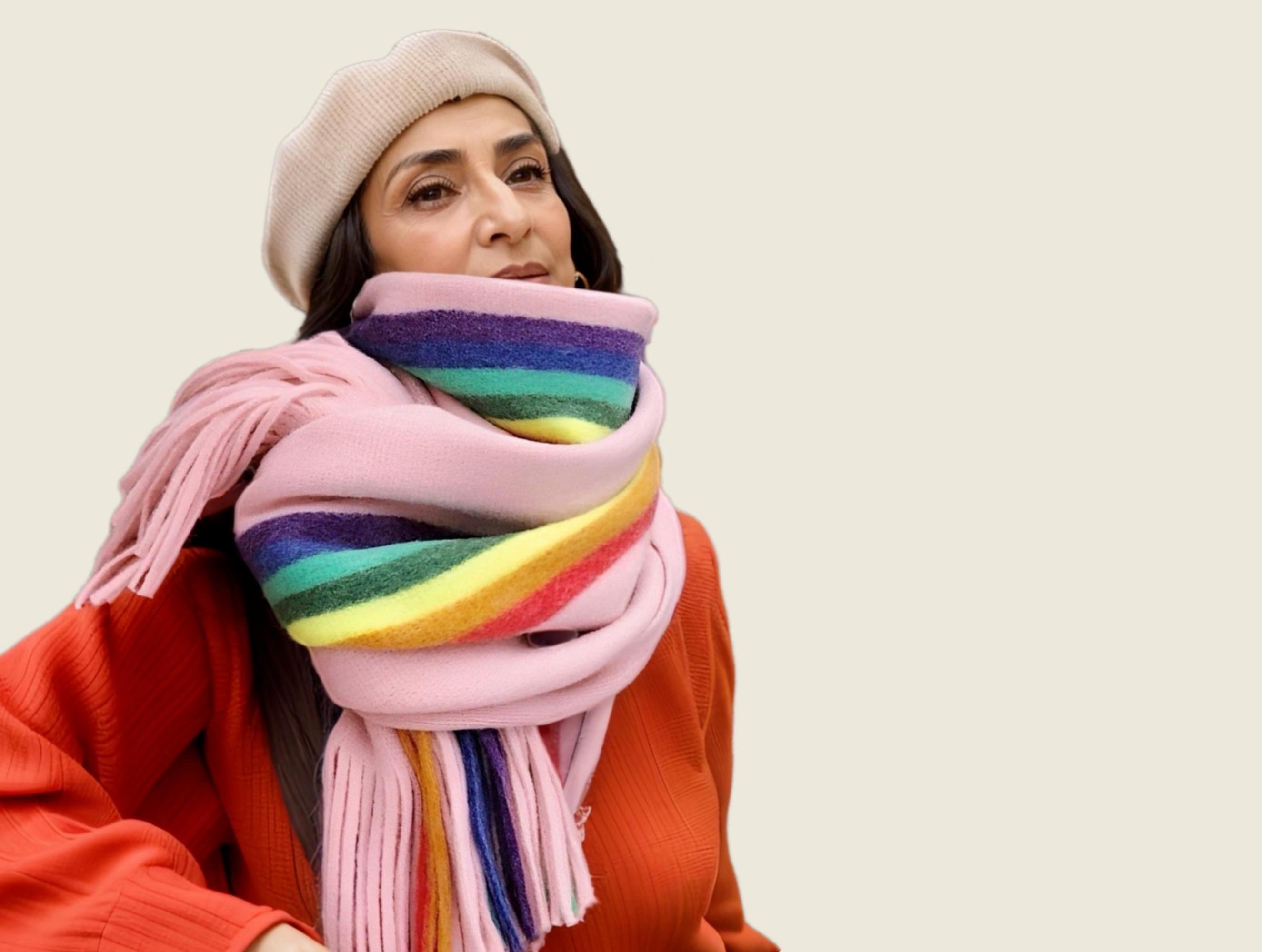Rainbow Colour Scarf Clothing Shawls Wrap Cape Lgbtq Clothing Clothes ...