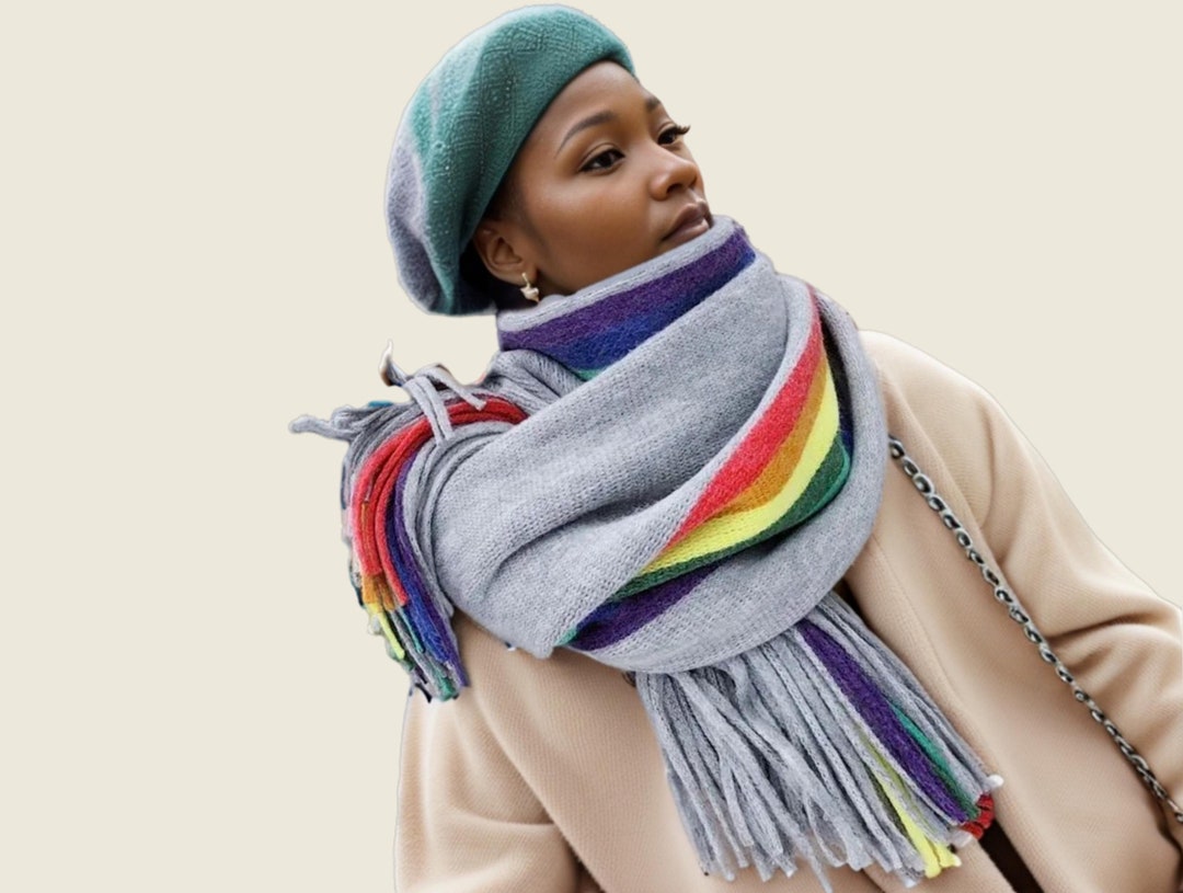 Rainbow Colour Scarf Clothing Shawls Wrap Cape Lgbtq Clothing Clothes ...