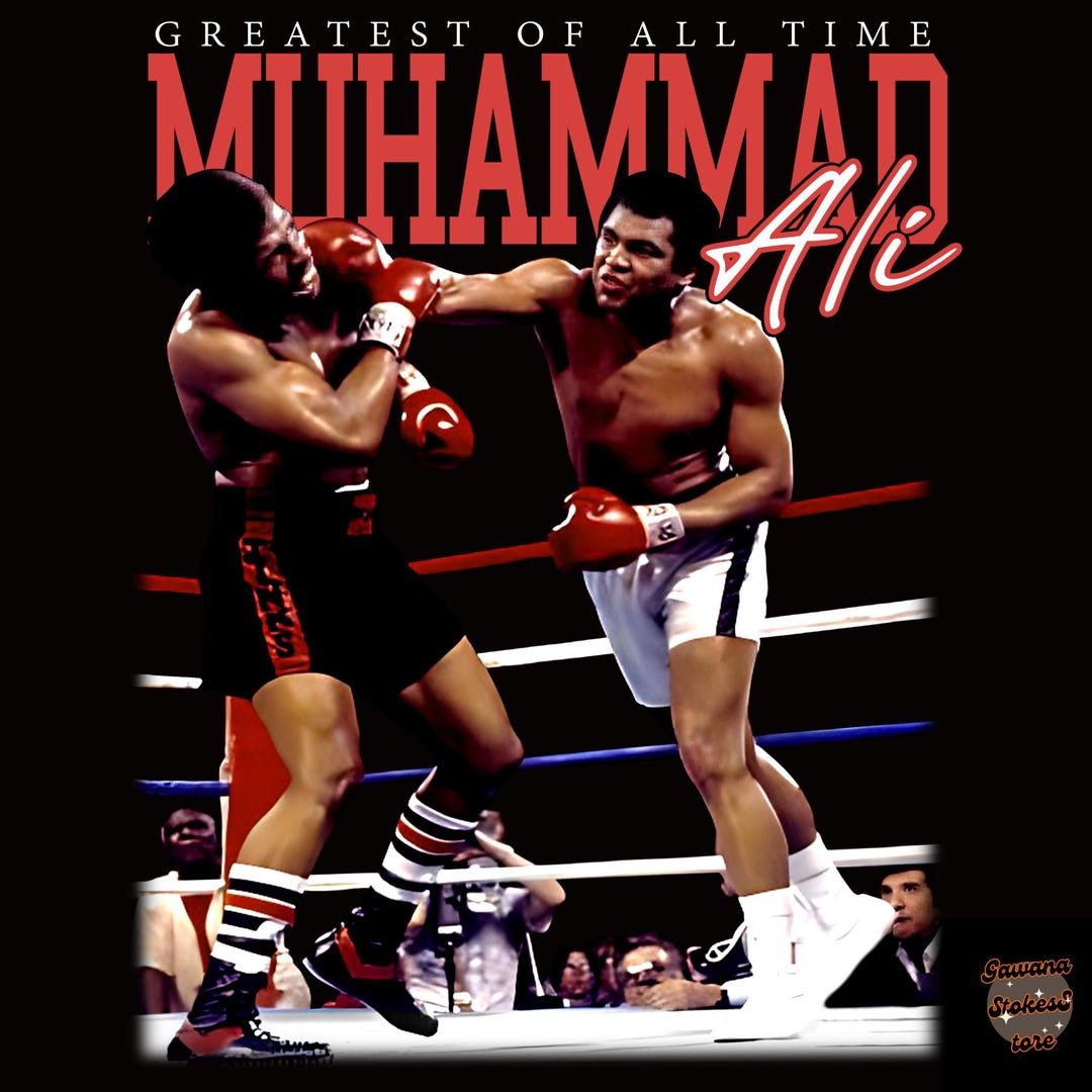 Muhammad Ali PNG High Quality, Boxing Vintage Graphic Digital, Bootleg ...