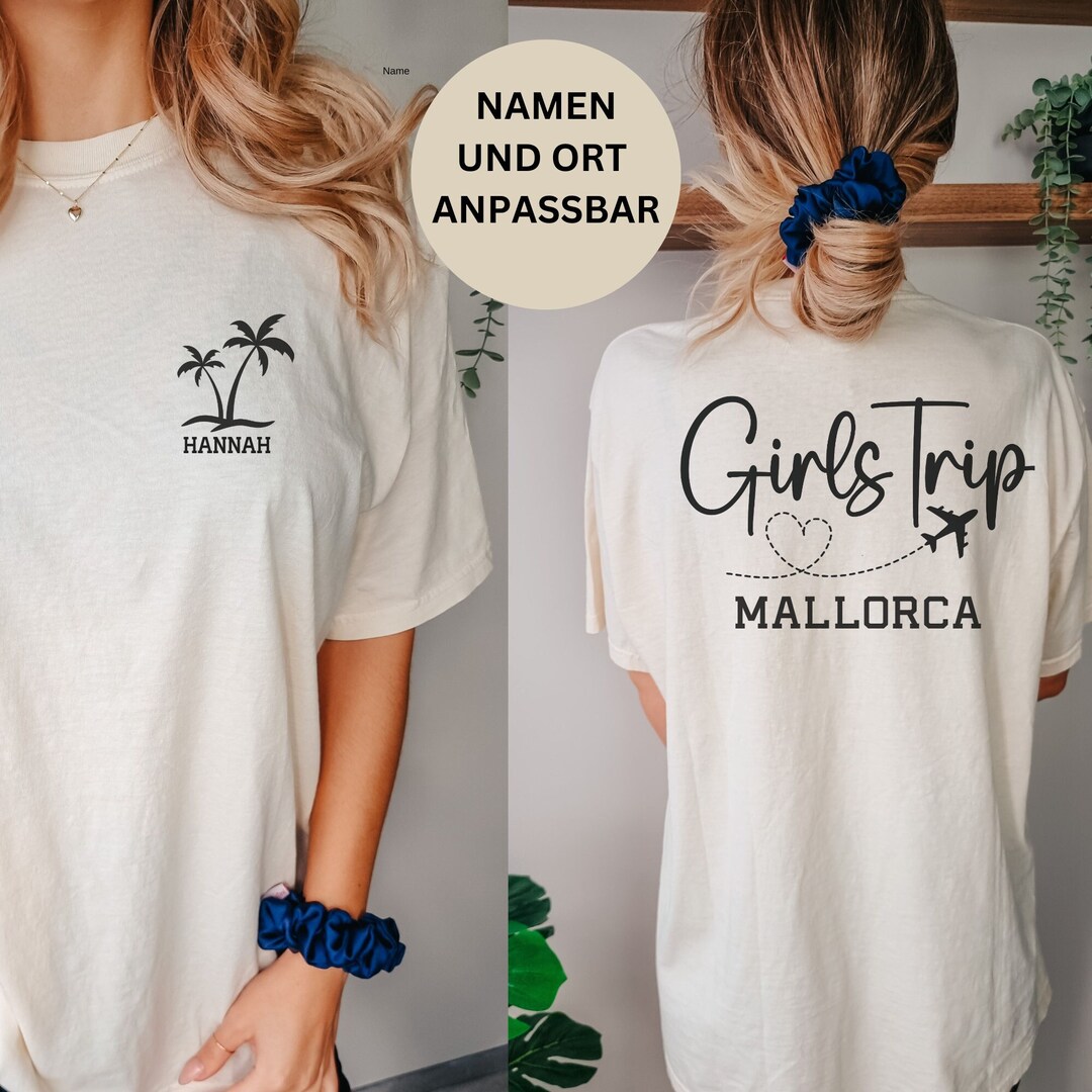 Personalisierte Gruppen t shirt urlaub, Mädels on tour shirt,Ballermann ...