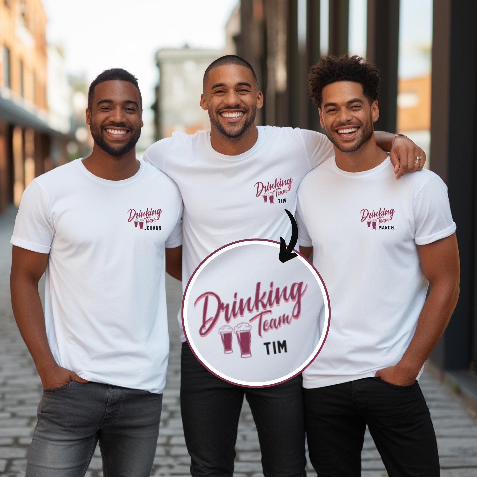 Unisex Sauf t shirt mit Namen, T shirts für gruppen, Mädels on tour ...