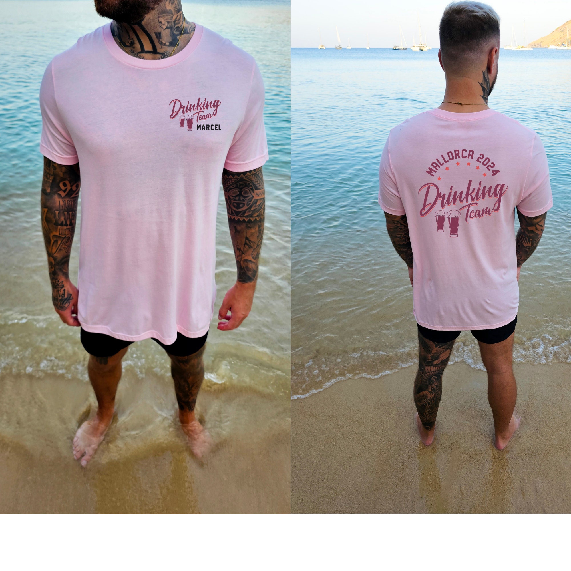 Unisex Sauf t shirt mit Namen, T shirts für gruppen, Mädels on tour ...